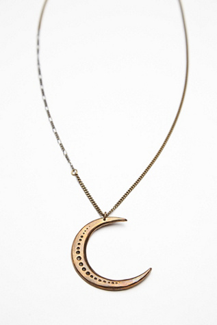 Ax + Apple Moon Necklace at Free People Clothing Boutique
