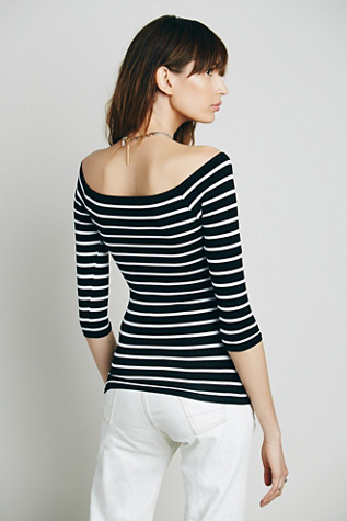 Intimately Off The Shoulder Striped Seamless Top at Free People ...