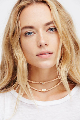 Double Leather Short Choker at Free People Clothing Boutique