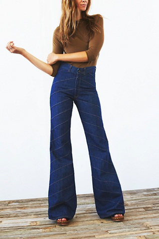Vintage 1970s Stitched Jeans at Free People Clothing Boutique