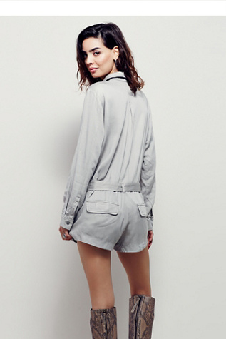 Relaxed Shirt Romper at Free People Clothing Boutique