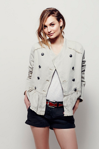 Flared Hem Military Jacket at Free People Clothing Boutique