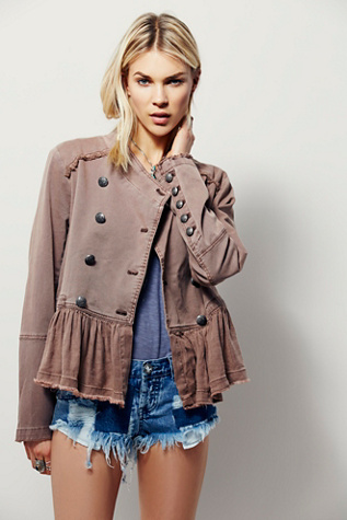 Flared Hem Military Jacket at Free People Clothing Boutique