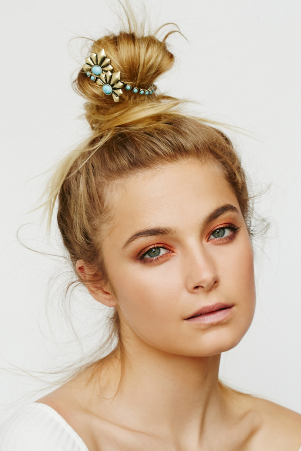 Deco Wing Bun Cuff at Free People Clothing Boutique