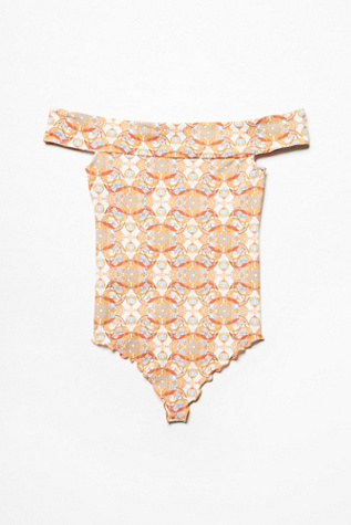 Off-The-Shoulder Printed Bodysuit at Free People Clothing Boutique