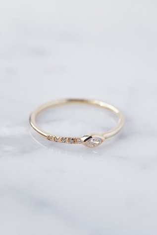 Xiao Wang 14K Gold Diamond Gravity Ring at Free People Clothing Boutique