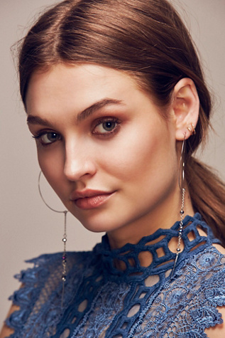 Amber Threader Hoops at Free People Clothing Boutique