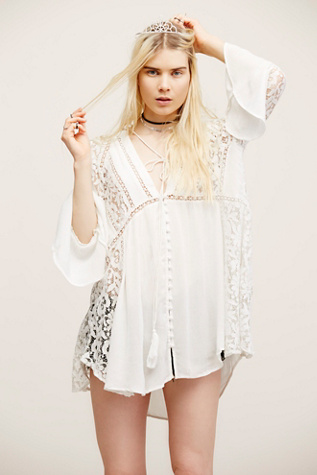 Lovestoned Lace Buttondown Top At Free People Clothing Boutique