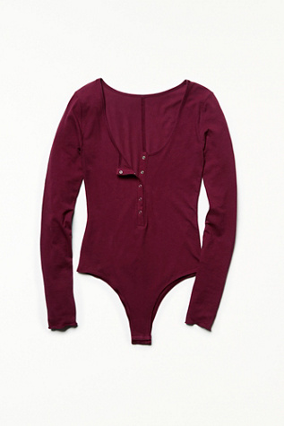 Intimately Simply Henley Bodysuit at Free People Clothing Boutique