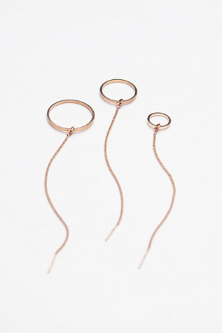 Five and Two Avalon Triple Hoop Threaders at Free People Clothing Boutique