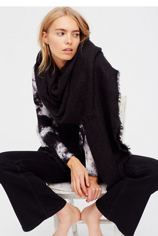 Black Koda Brushed Scarf at Free People Clothing Boutique
