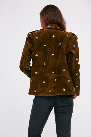 Understated Leather Star Studded Leather Jacket at Free People Clothing ...