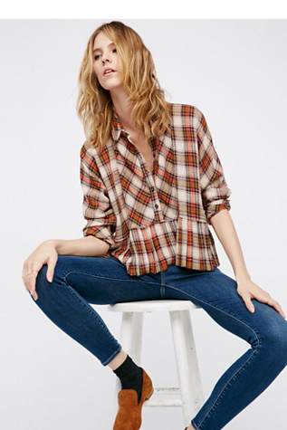 Promise Everything Plaid Shirt at Free People Clothing Boutique