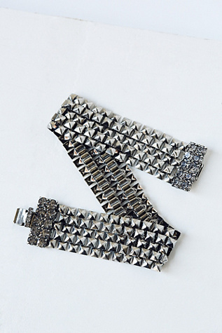 Studded Pyramid Lock Front Choker at Free People Clothing Boutique