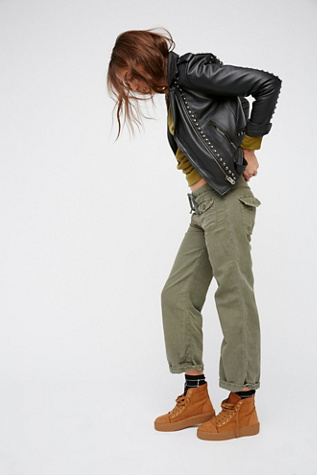 Mother The Lazy Patch Greaser Pant at Free People Clothing Boutique
