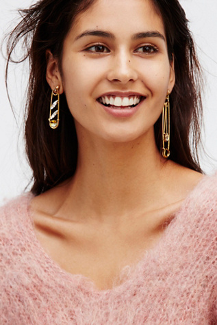 Tova Mixed Safety Pin Earrings at Free People Clothing Boutique