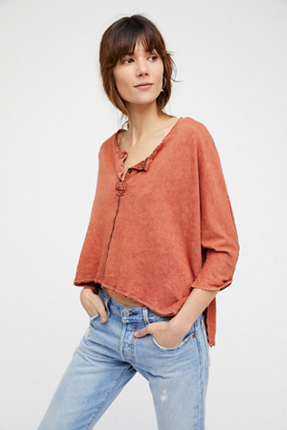 We The Free We The Free First Base Henley at Free People Clothing Boutique