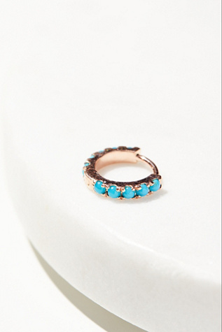 Venus by Maria Tash 1/4" Turquoise Eternity Hoop at Free People ...