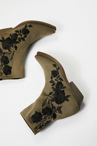 Vic Matie Black Roses Ankle Boot at Free People Clothing Boutique